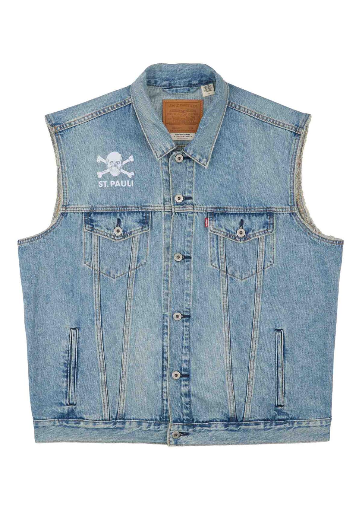 Levi's x FCSP Denim Weste Totenkopf