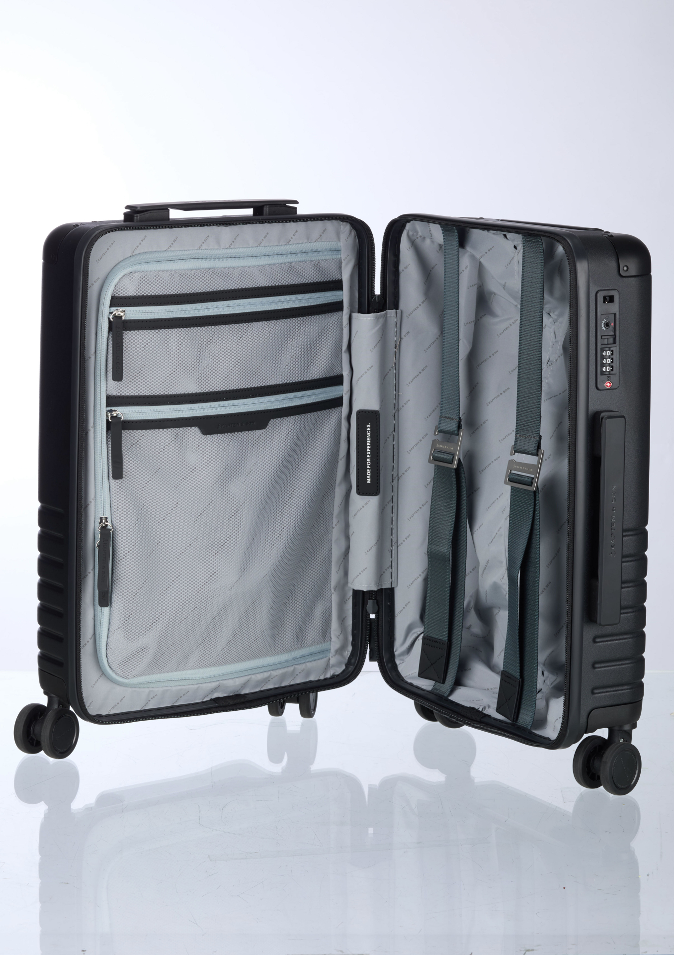 Kapten & Son x FCSP - Koffer All Black mit Totenkopf | FC St. Pauli