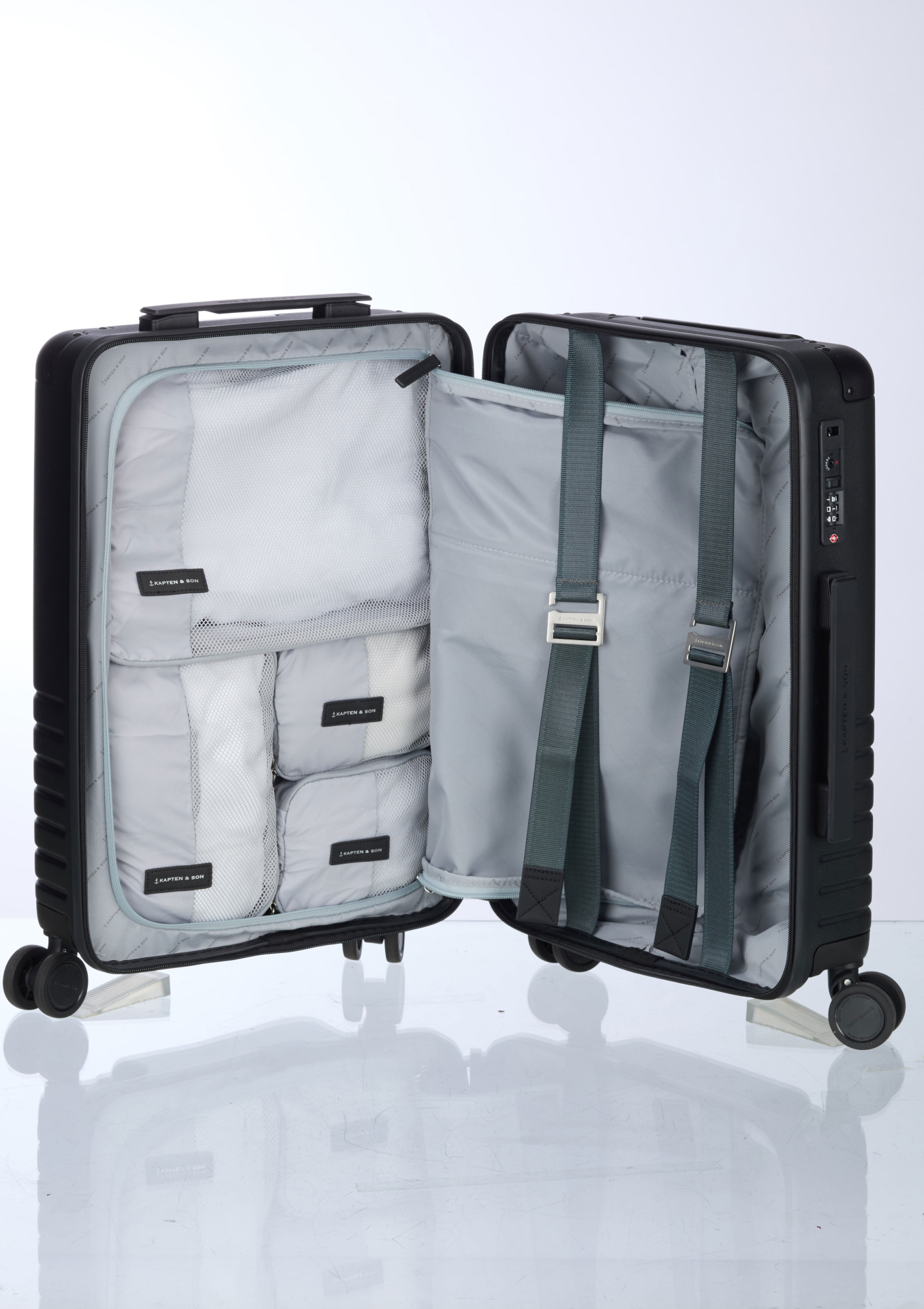 Kapten & Son x FCSP - Koffer All Black mit Totenkopf | FC St. Pauli